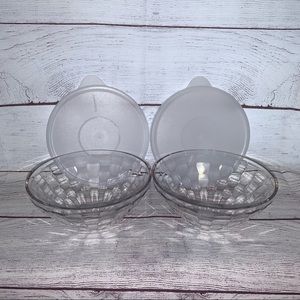 Tupperware | Kitchen | 2 New Tupperware Ice Prisms Bowls Clear 575 ...